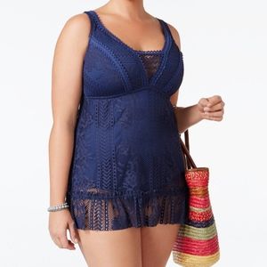 BECCA | Swim | Becca Plus Lace Crochet Swimsuit Dress | Poshmark